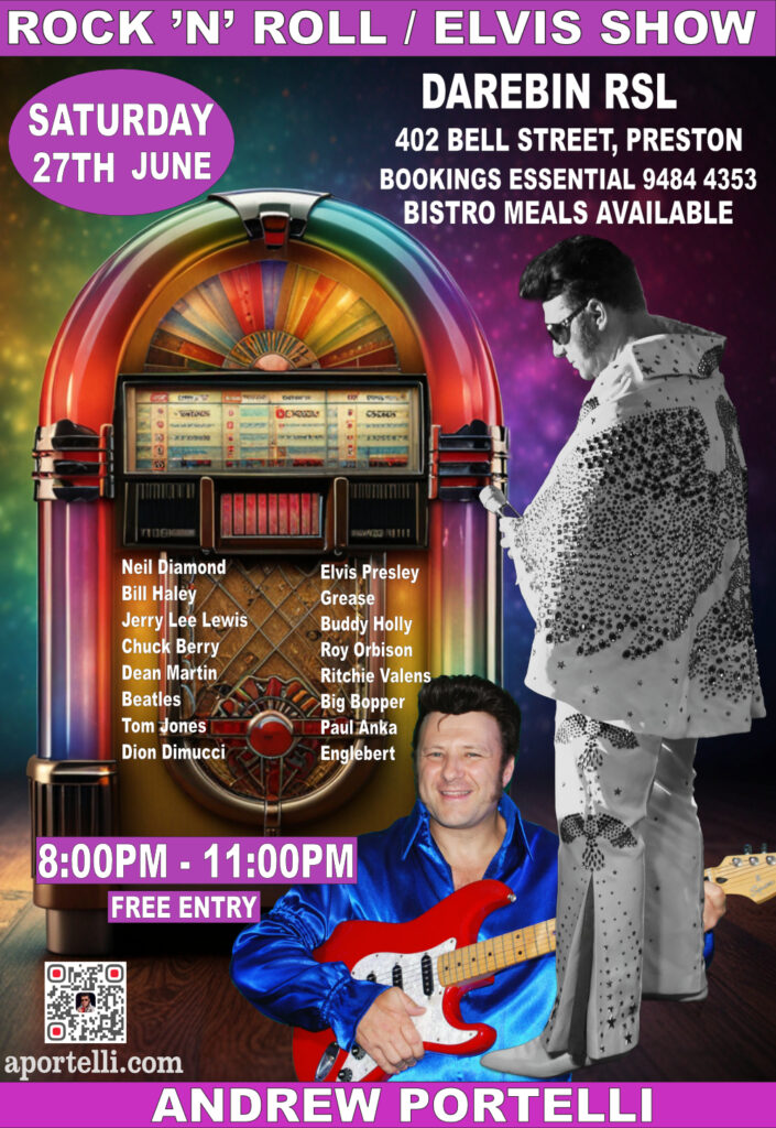 Gig Guide - Shows - Elvis Impersonator Melbourne